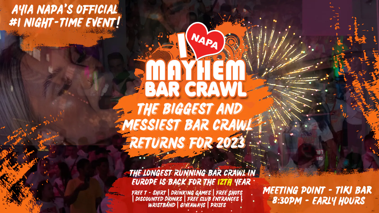 Mayhem Barcrawl at Tiki, Ayia Napa on 10th Jun 2023 | Fatsoma