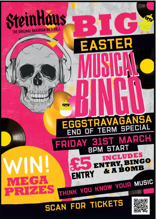Easter Musical Bingo Eggstravagansa at Stein Haus, Sheffield on 31st ...