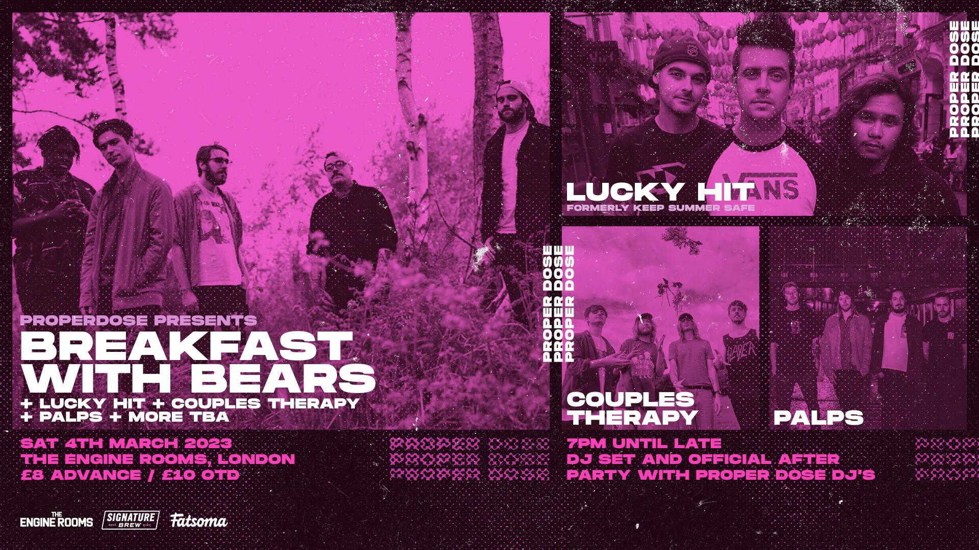 Proper Dose: Breakfast With Bears at The Engine Rooms Rehearsal Studios ...