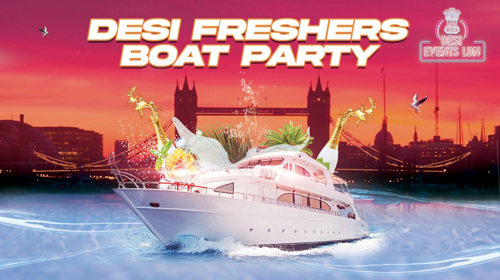 The London Freshers Boat Party (DESI) // 2023 | Enigma Events