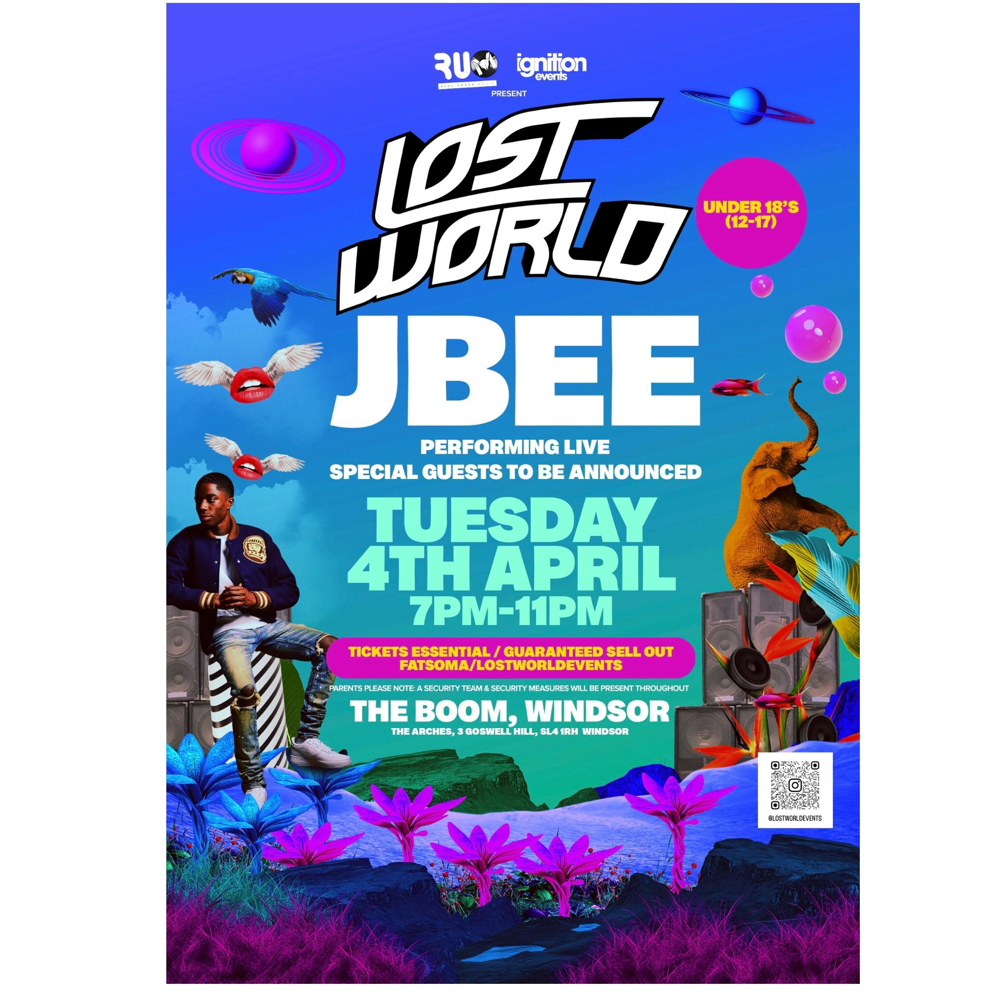**LOST WORLD PRESENTS** JBEE Performing LIVE at The Boom, Windsor on ...