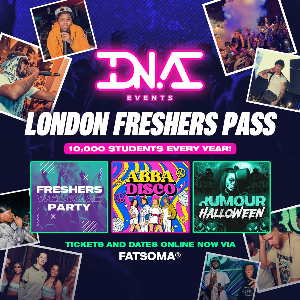 DNA Freshers Pass - London Freshers at London , London on 1st Oct 2023 ...