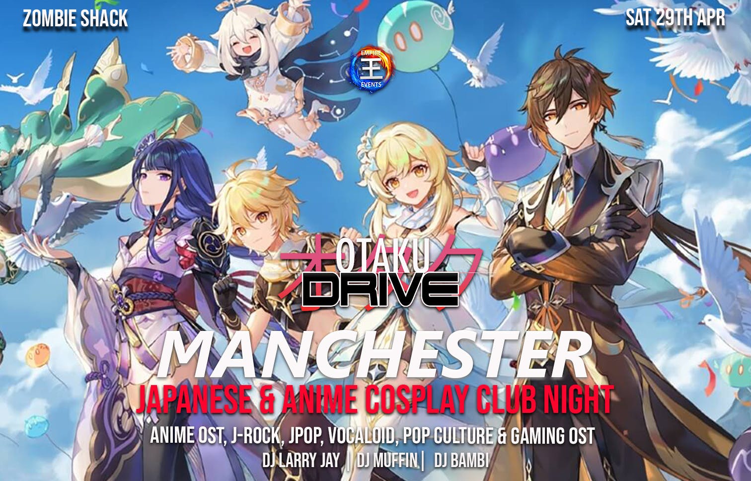 Otaku Drive Manchester Cosplay Party! at The Zombie Shack, Manchester ...