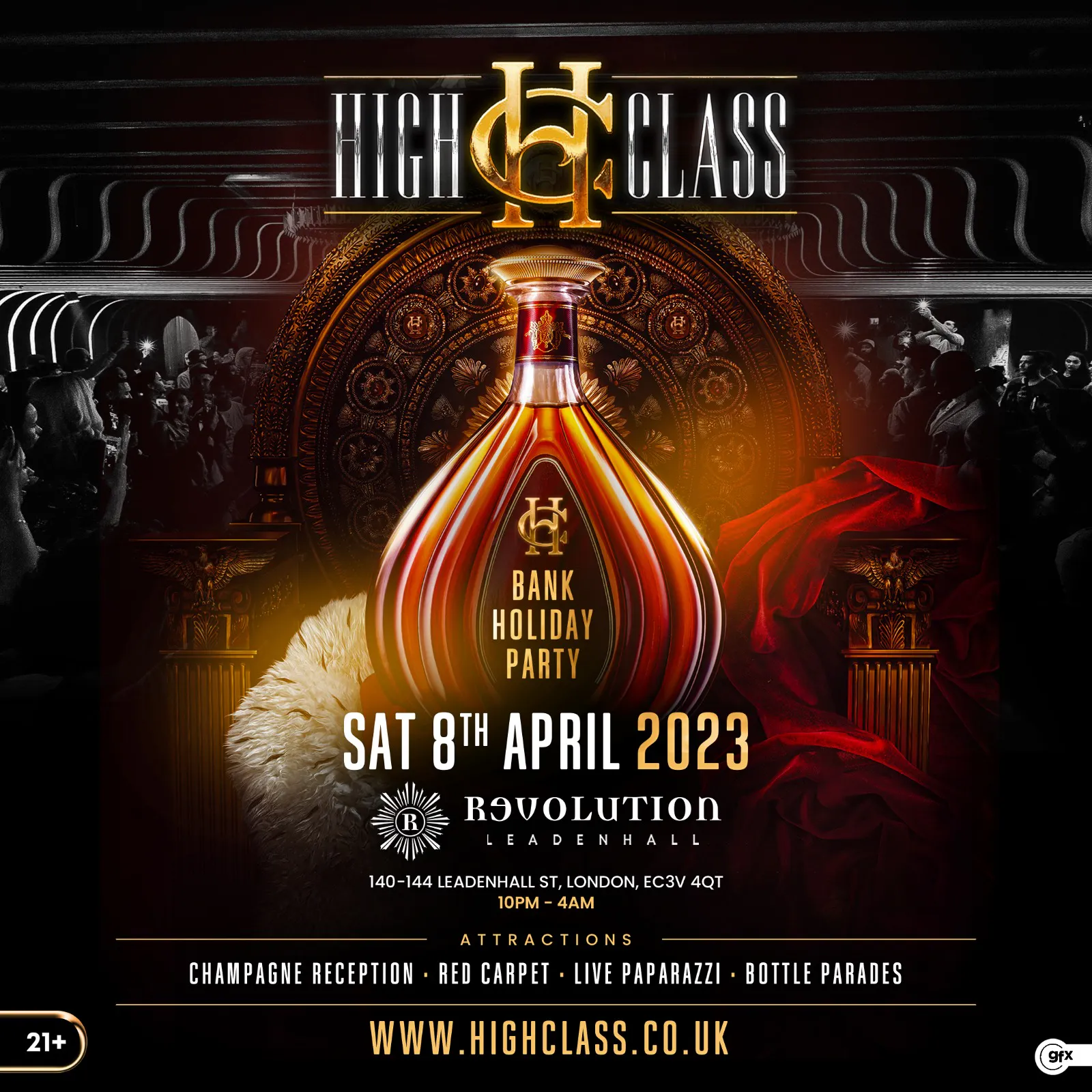 High Class - Bank Holiday Party at Revolution London - Leadenhall ...