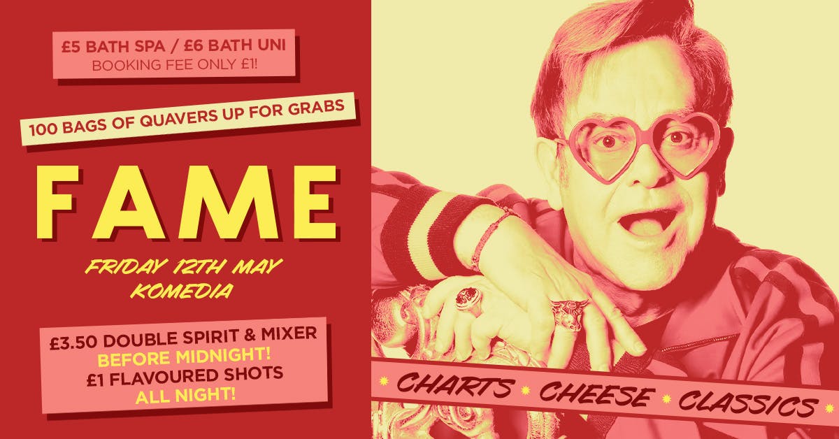 FAME // CHART, CHEESE, CLASSICS // 400 SPACES ON THE DOOR!! at Komedia ...