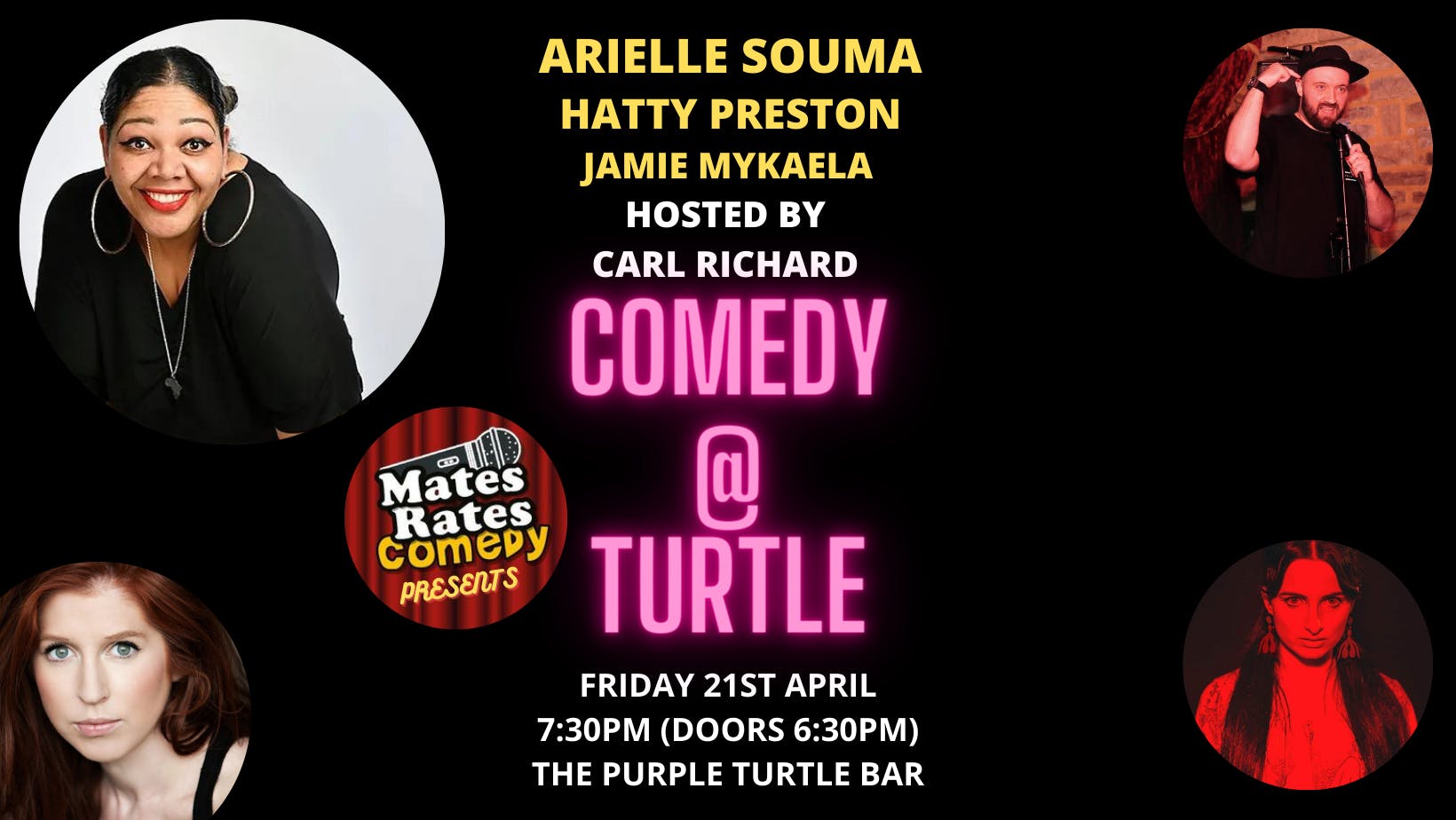 Comedy at Turtle with Headliner Arielle Souma at The Purple Turtle ...