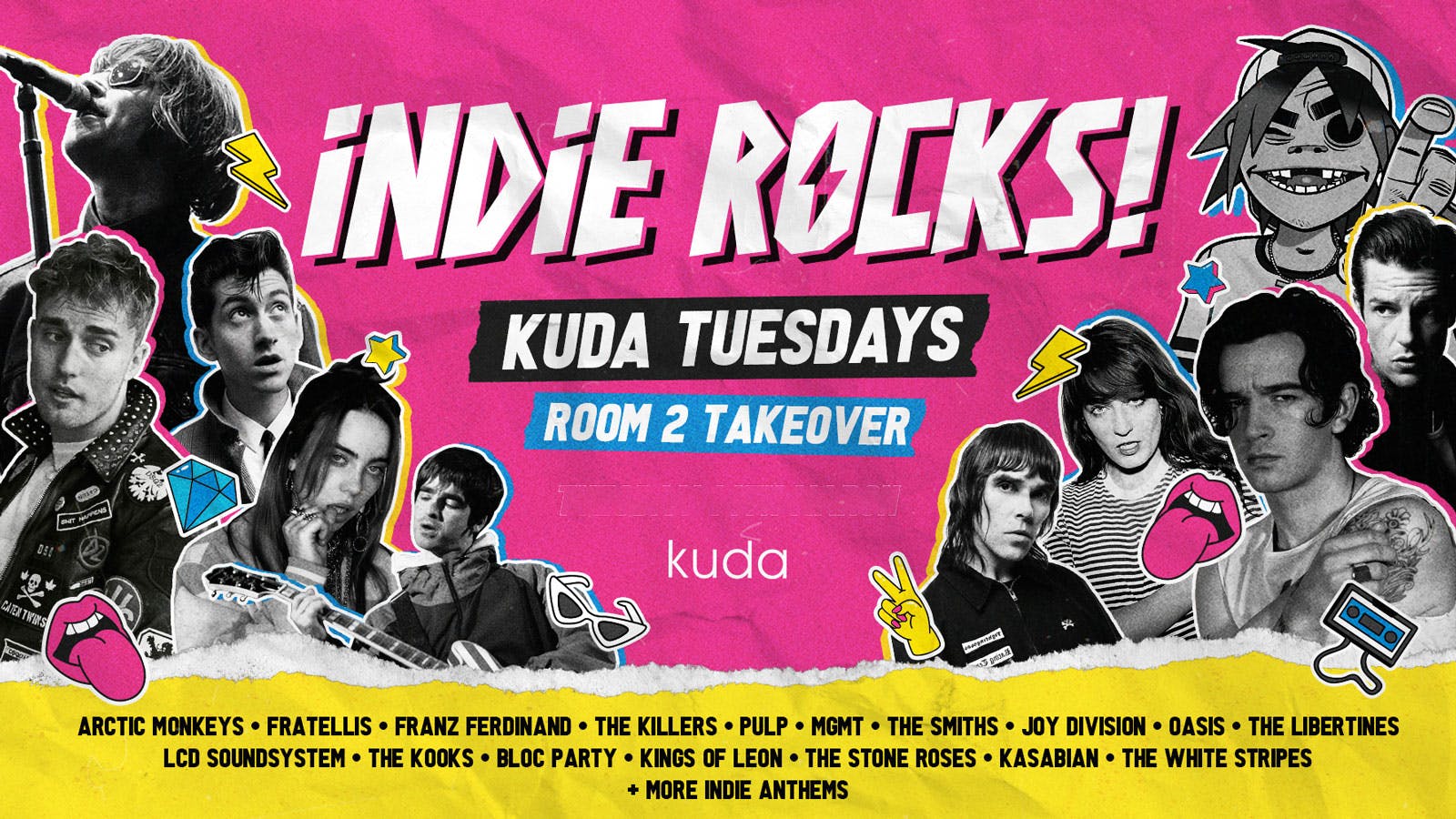 Indie Rocks! X Kuda Tuesdays at Kuda, York on 18th Apr 2023 | Fatsoma