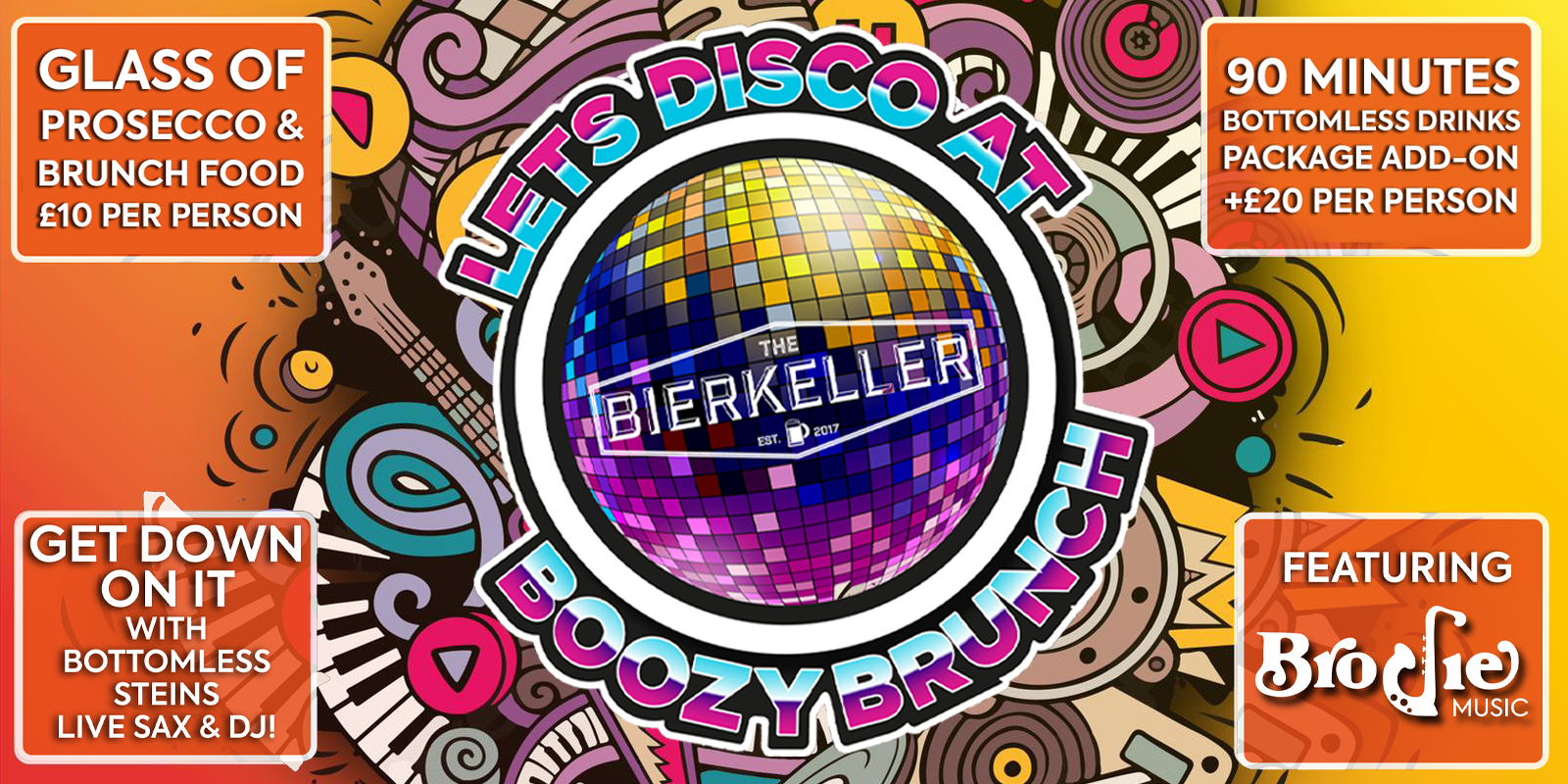 Let's Disco Bottomless Brunch at Manchester Bierkeller, Manchester on ...