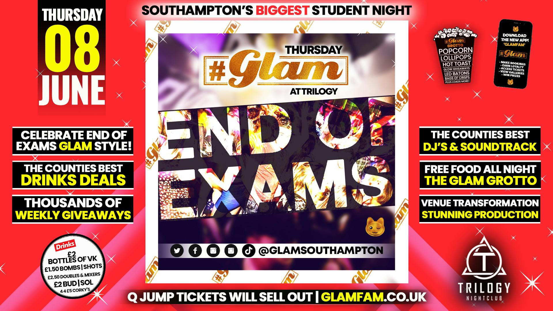 Glam - Southampton's Biggest Student Night - END OF EXAMS PARTY ...
