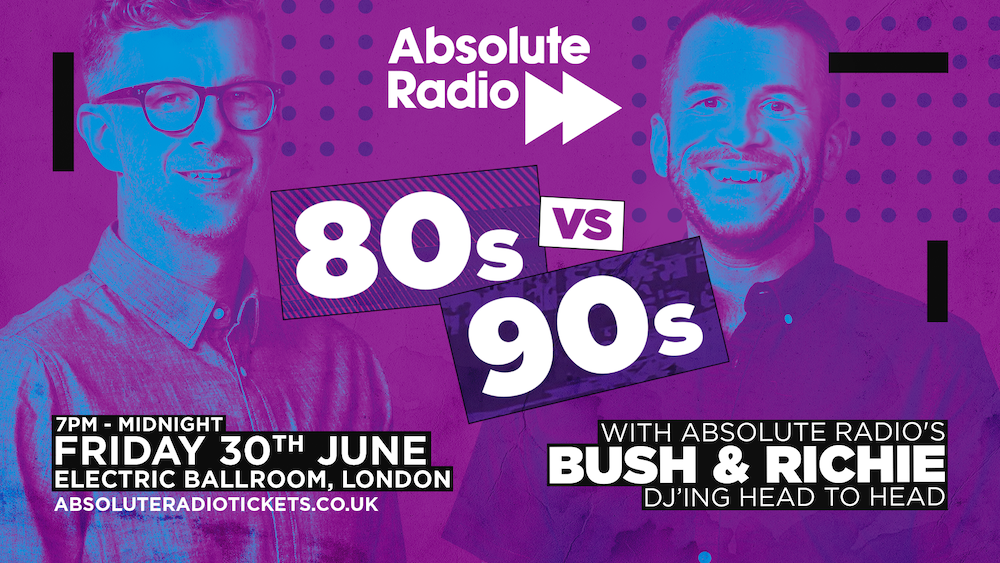 Absolute Radio - 80s vs 90s with Bush and Richie! Electric Ballroom at ...