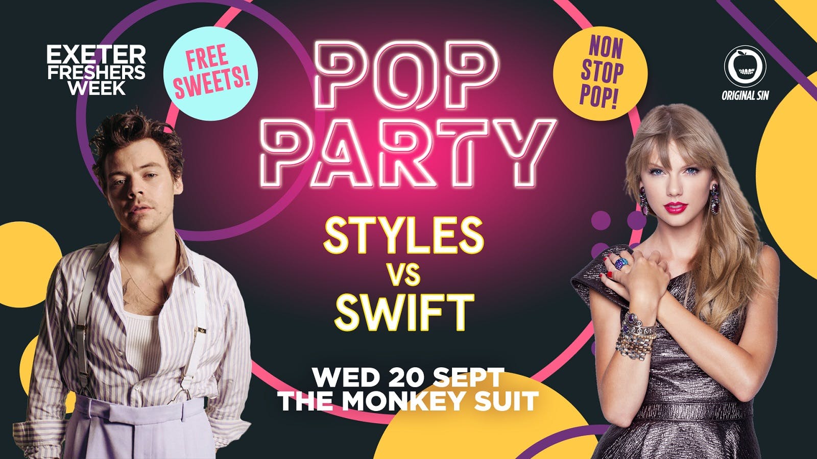 Exeter Freshers: Styles vs Swift - Pop Party at The Monkey Suit, Exeter ...