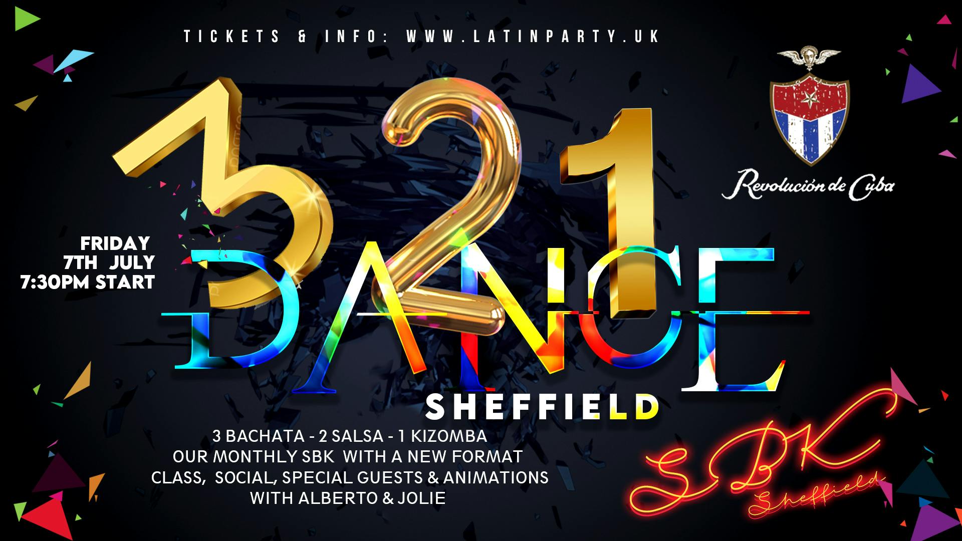 321 Dance - SBK Sheffield: Free Entry: Friday 7th July | Revolucion de Cuba at Revolución de ...