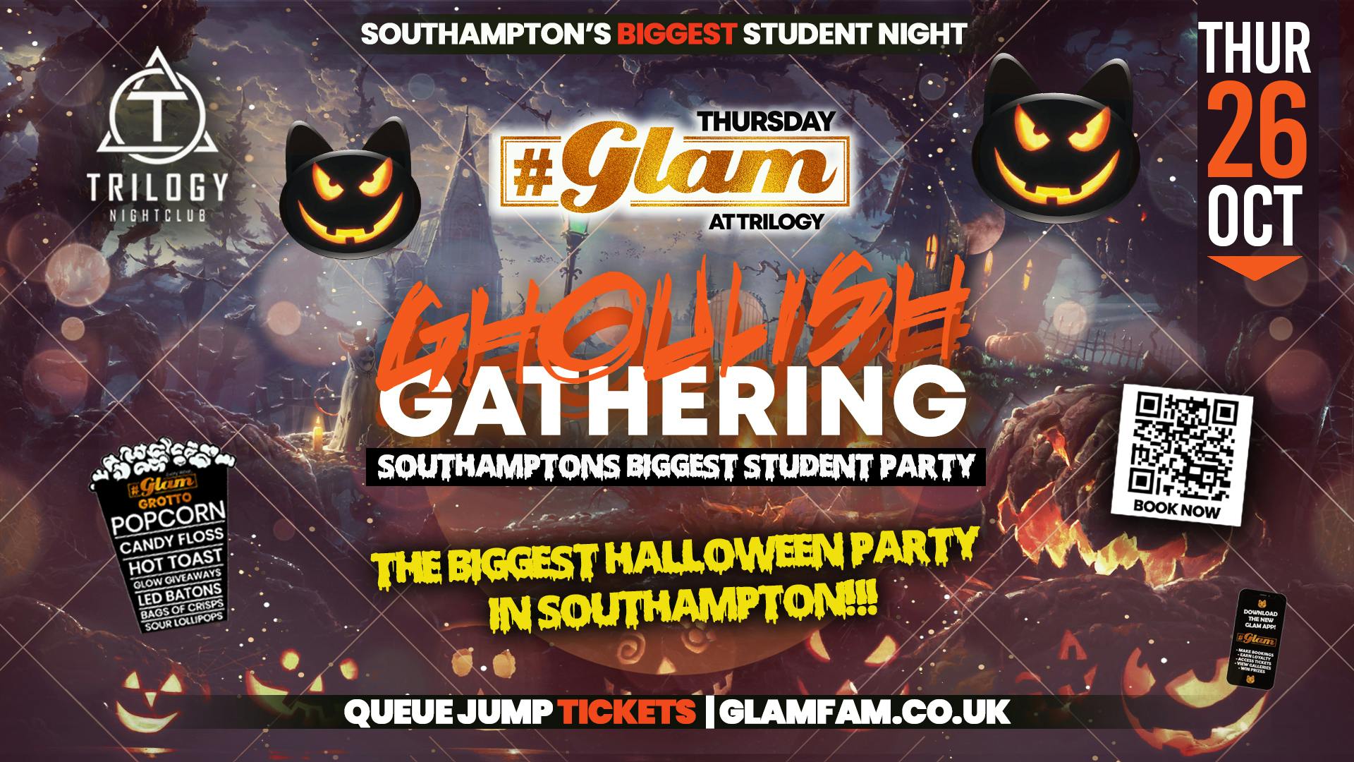 GLAM HALLOWEEN THIS THURSDAY! 😈 Glam - Southampton's Biggest Student Night - The Glam Ghoulish ...