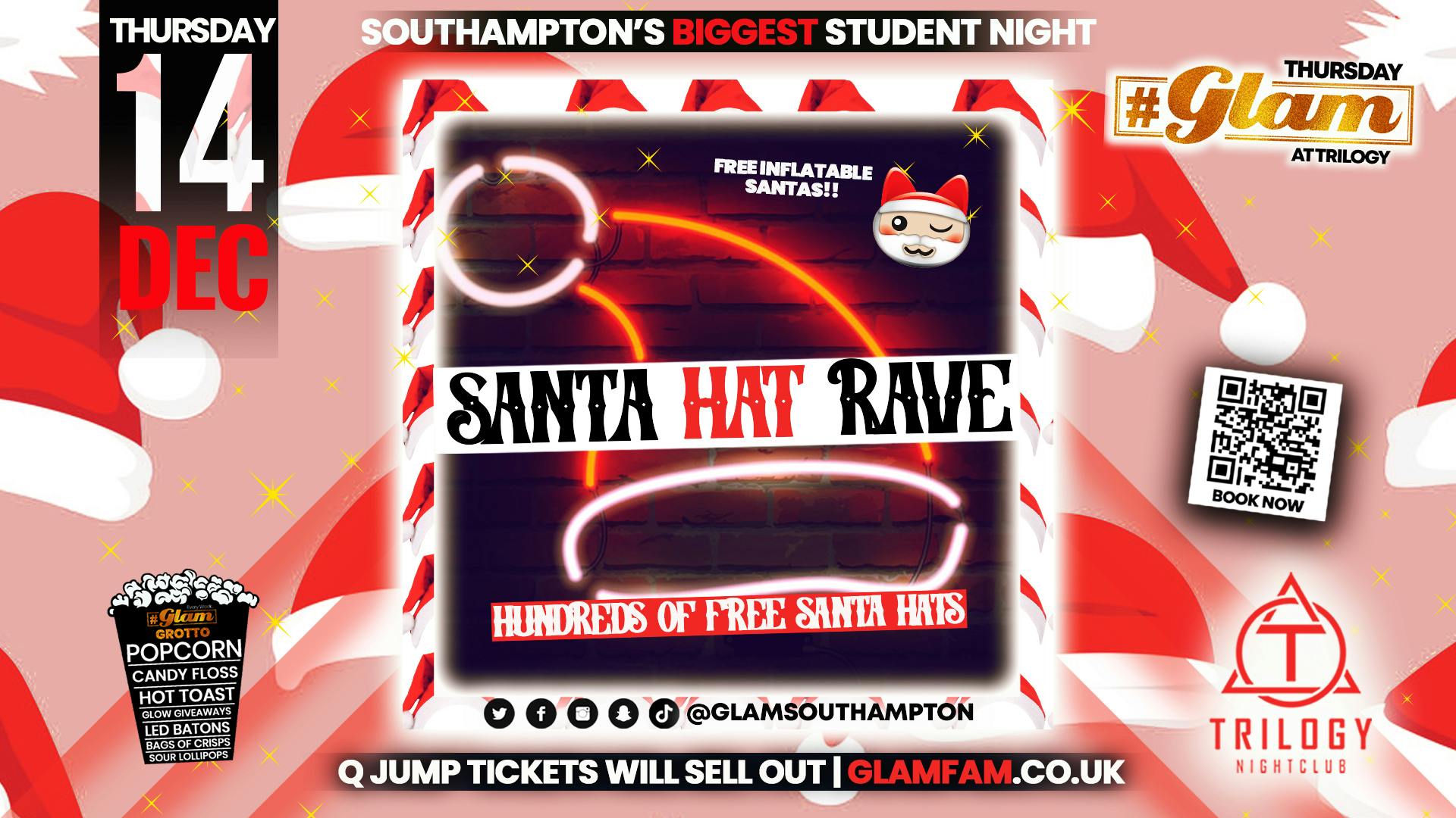 Glam - Southampton's Biggest Student Night - Santa Hat Rave! 🎅 at Trilogy nightclub, Southampton ...