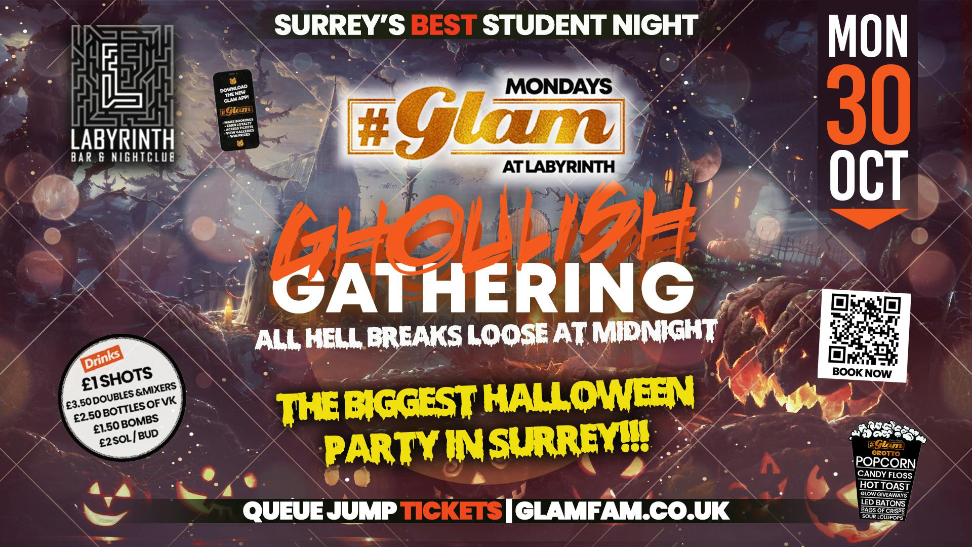 Glam - The Ghoulish Gathering - All Hell Breaks Free at Midnight! at ...