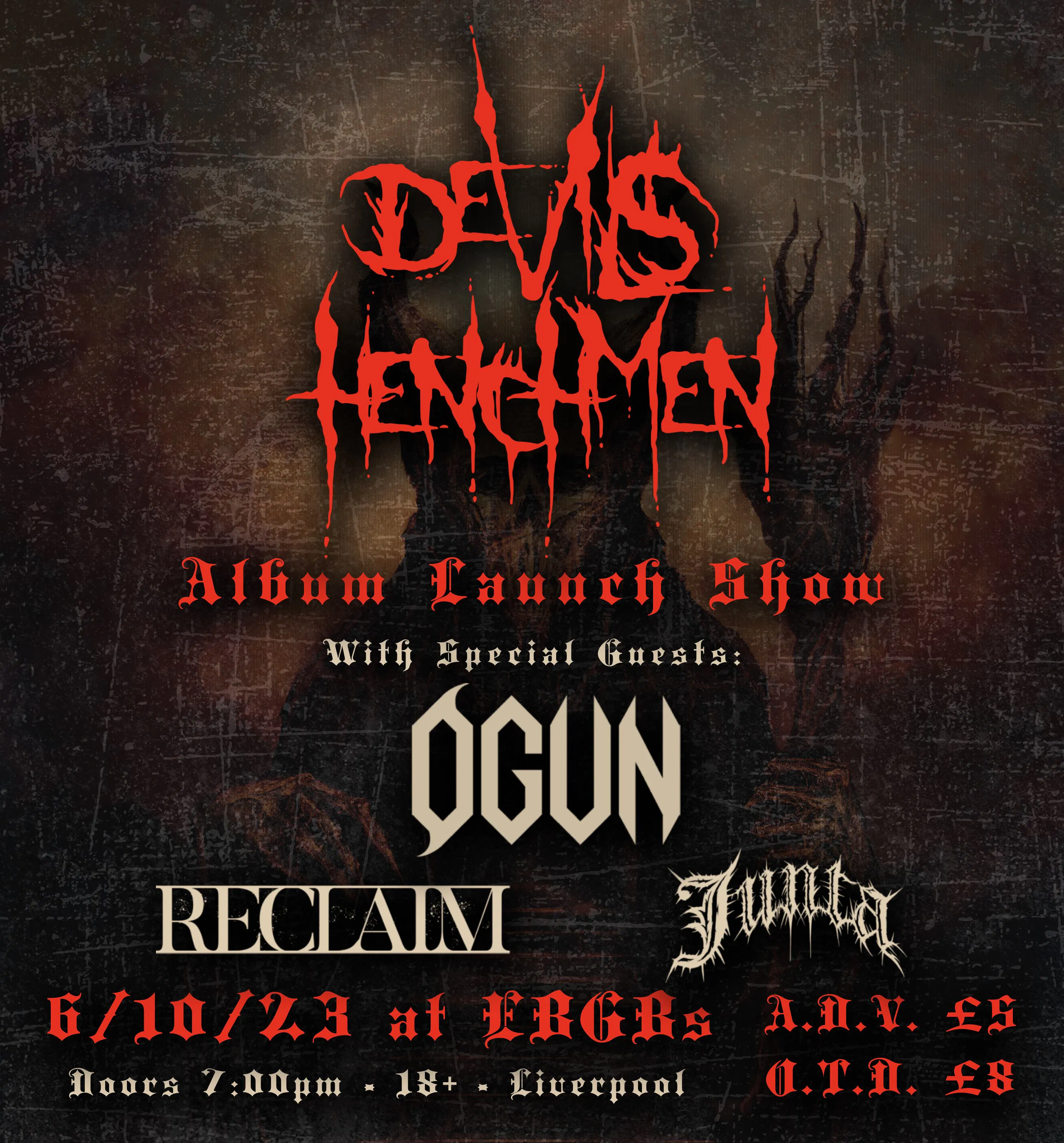 Devils Henchmen Album Launch Show E.B.G.B.S. at EBGBS, Liverpool on 6th ...