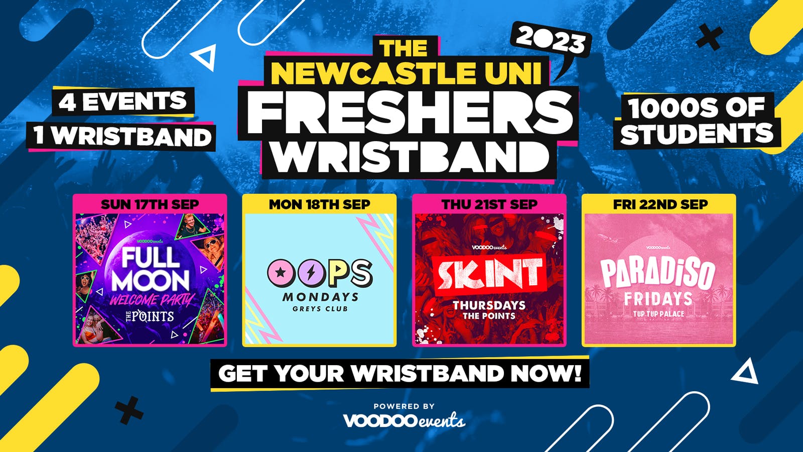 NEWCASTLE FRESHERS WEEK WRISTBAND at Voodoo Events Newcastle, Newcastle ...