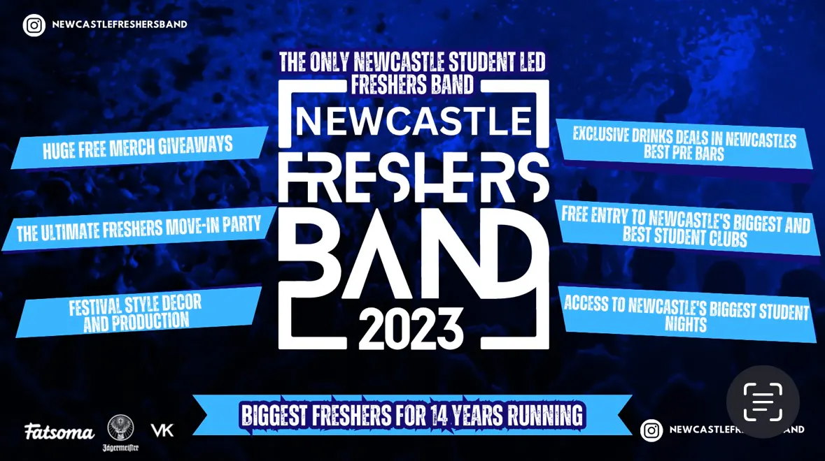 Newcastle Freshers Band 2023 at Newcastle, Newcastle upon Tyne on 17th ...