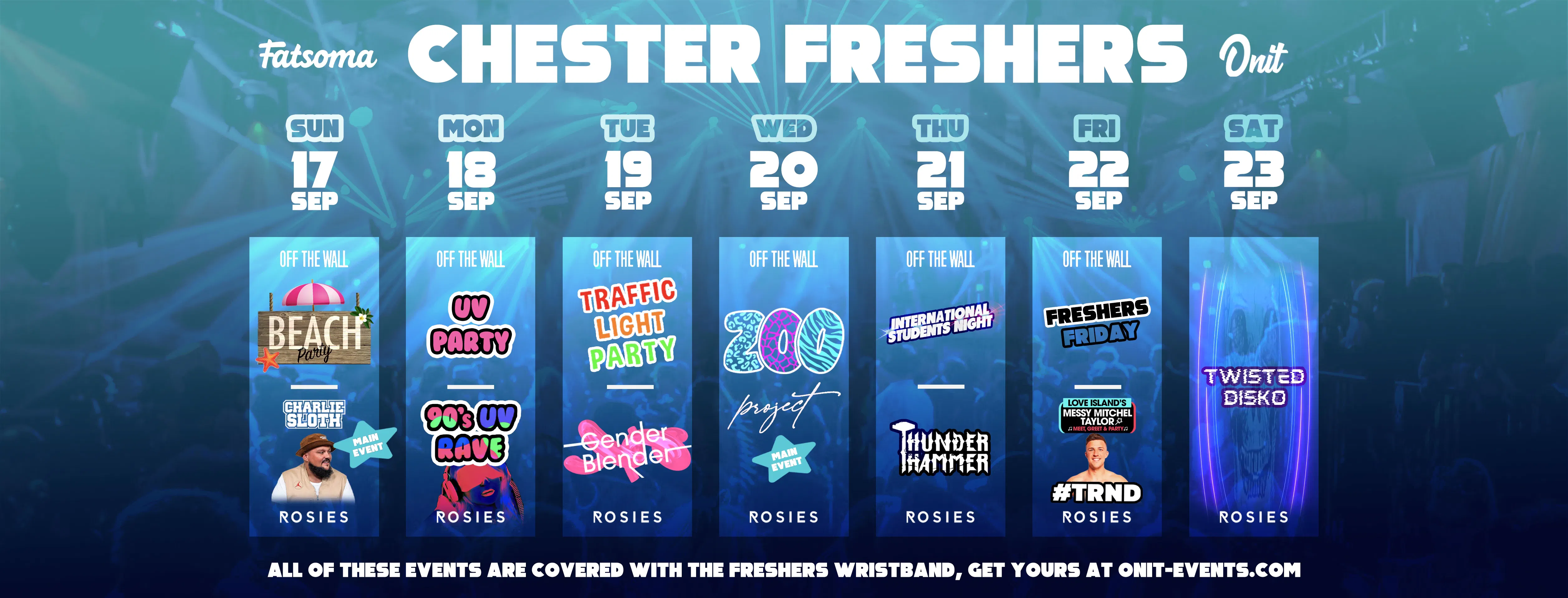 Chester Freshers Week 2023 (Official) at Rosies - Chester, Chester on ...