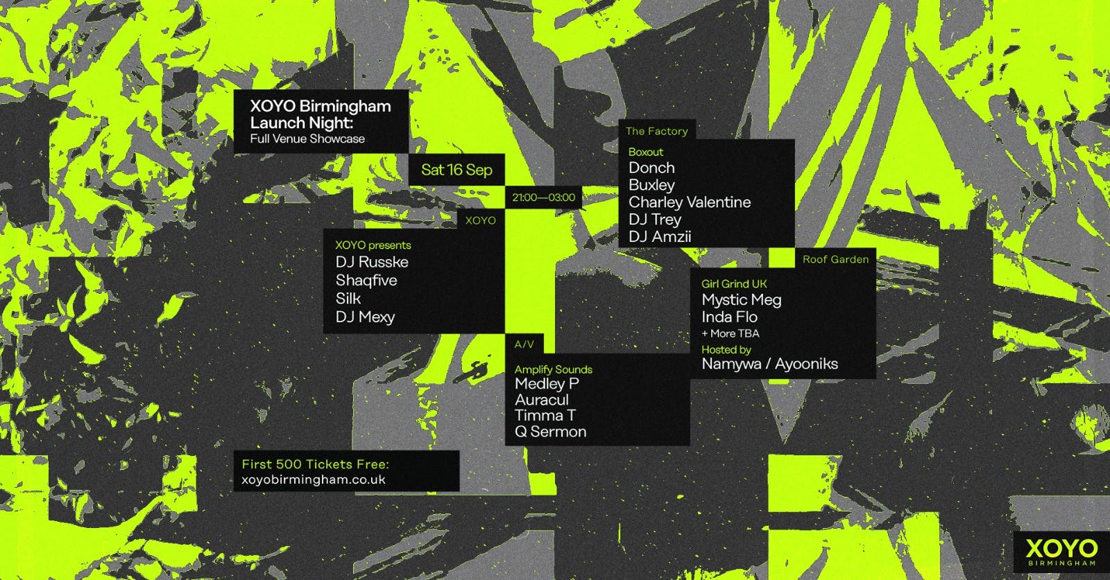 XOYO Birmingham Launch Night (Saturday) at XOYO Birmingham, Birmingham ...