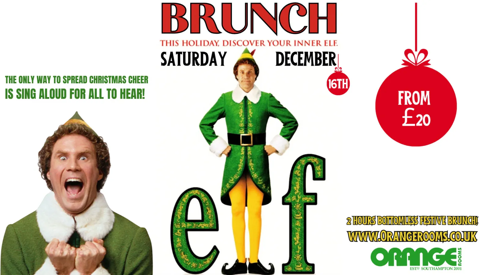 Elf Festive Brunch Saturday 16th December🎄 - SOLD OUT at Orange Rooms ...