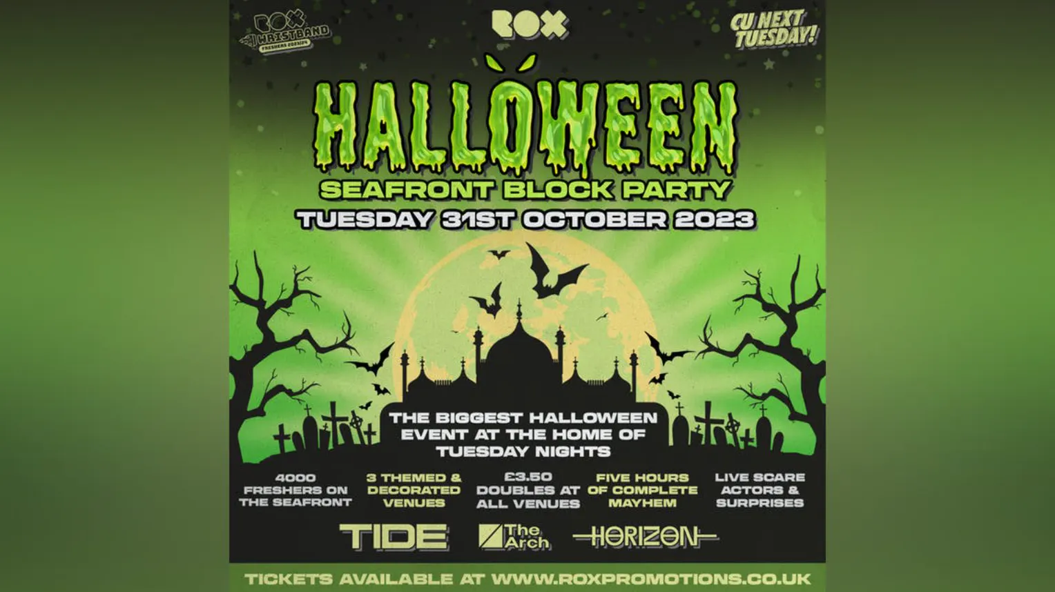 HALLOWEEN SEAFRONT BLOCK PARTY / 3 VENUES / LIVE ACTORS - ONE HALLOWEEN ...