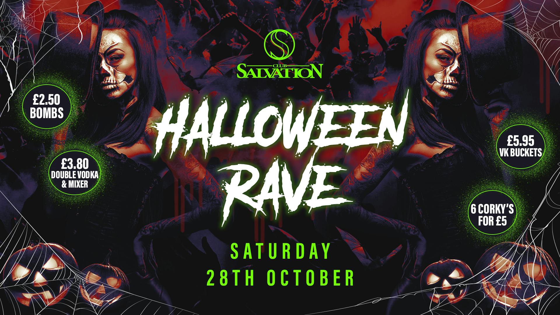 Salvation Saturdays - Halloween Rave at Club Salvation, York on 28th ...