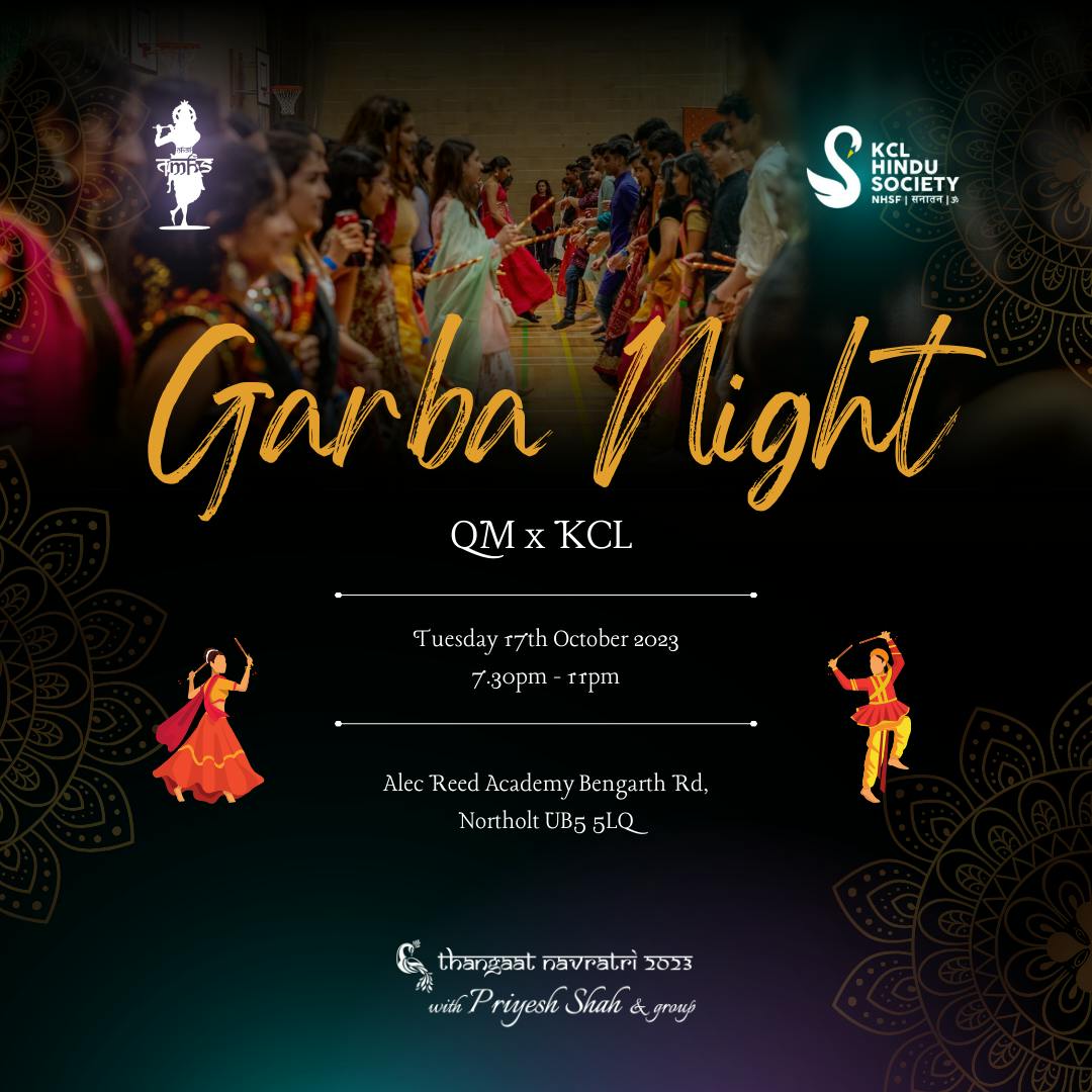 KCL x QM Garba Night at Alec Reed Academy, Northolt on 17th Oct 2023 ...