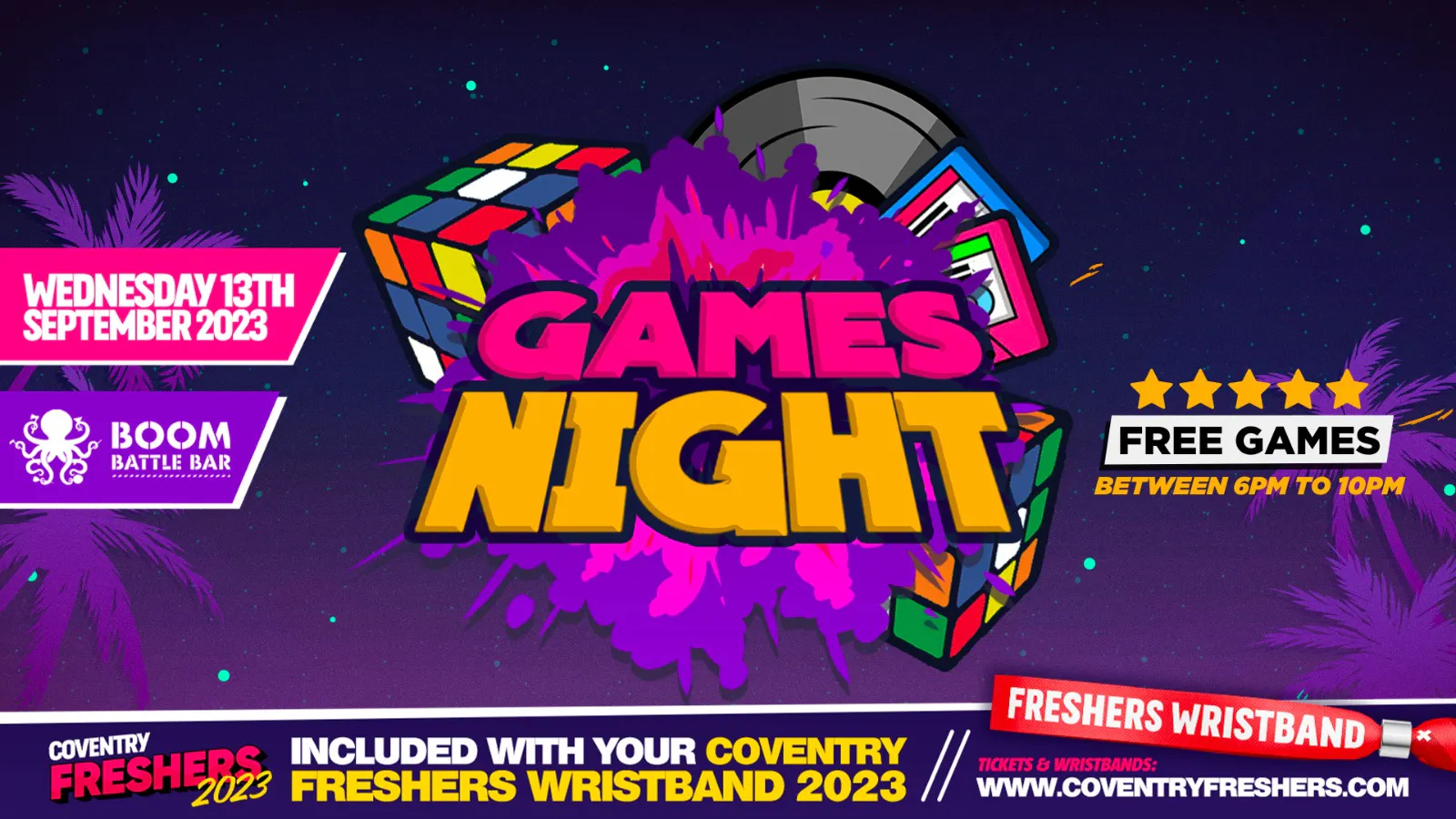 GAMES NIGHT - FREE GAMES ALL NIGHT | Official Coventry Freshers 2023 at ...