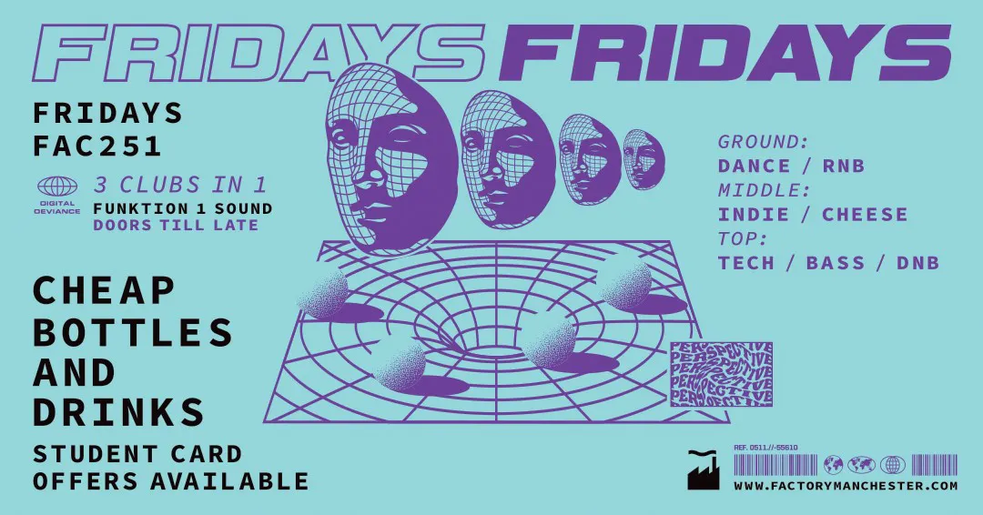 FACTORY 251 FRIDAYS at FAC251 - Factory Manchester, Manchester on 20th ...